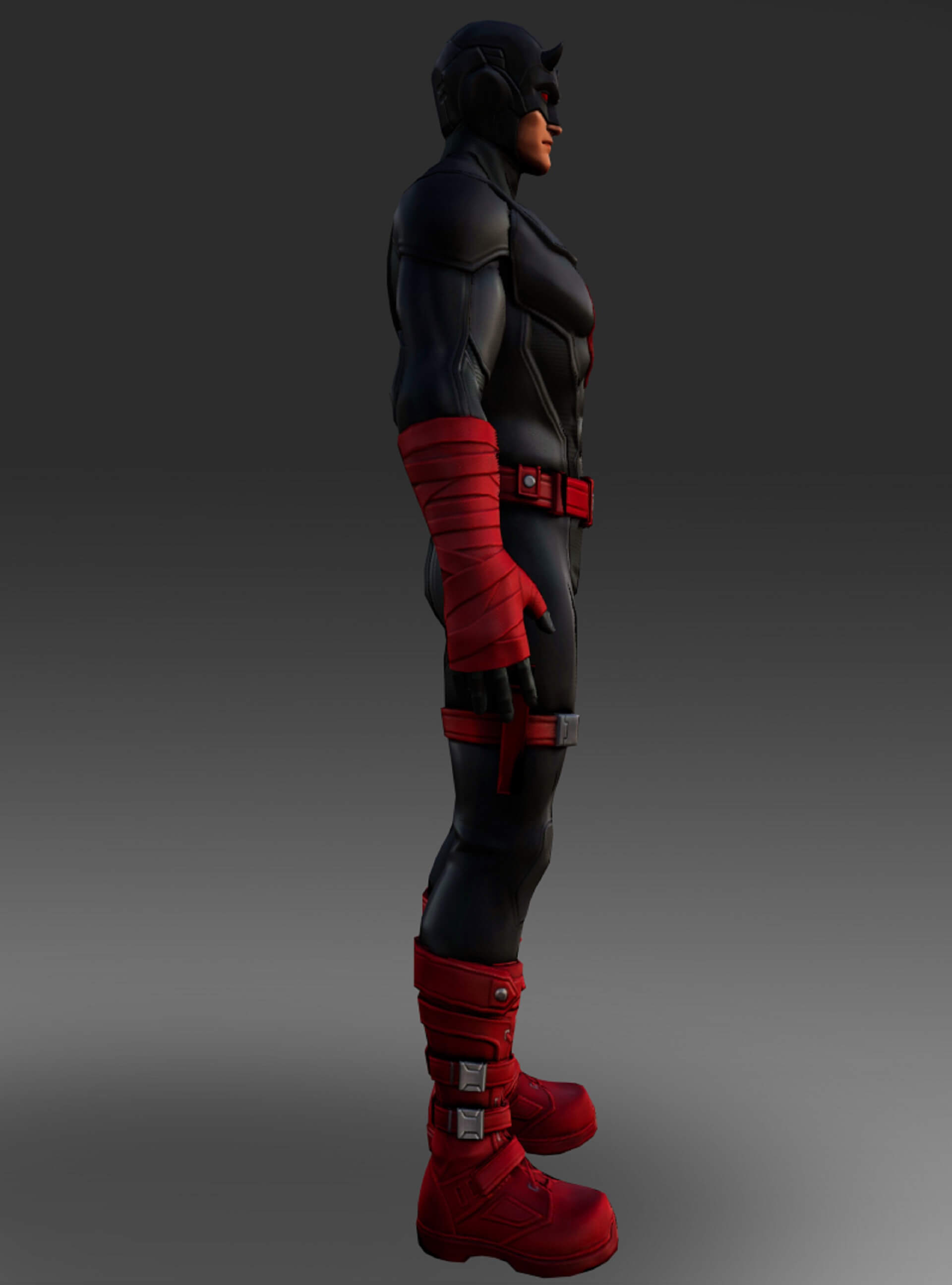 Daredevil Shadowland Suit Rigged 3D Model by MustafaMohmmed