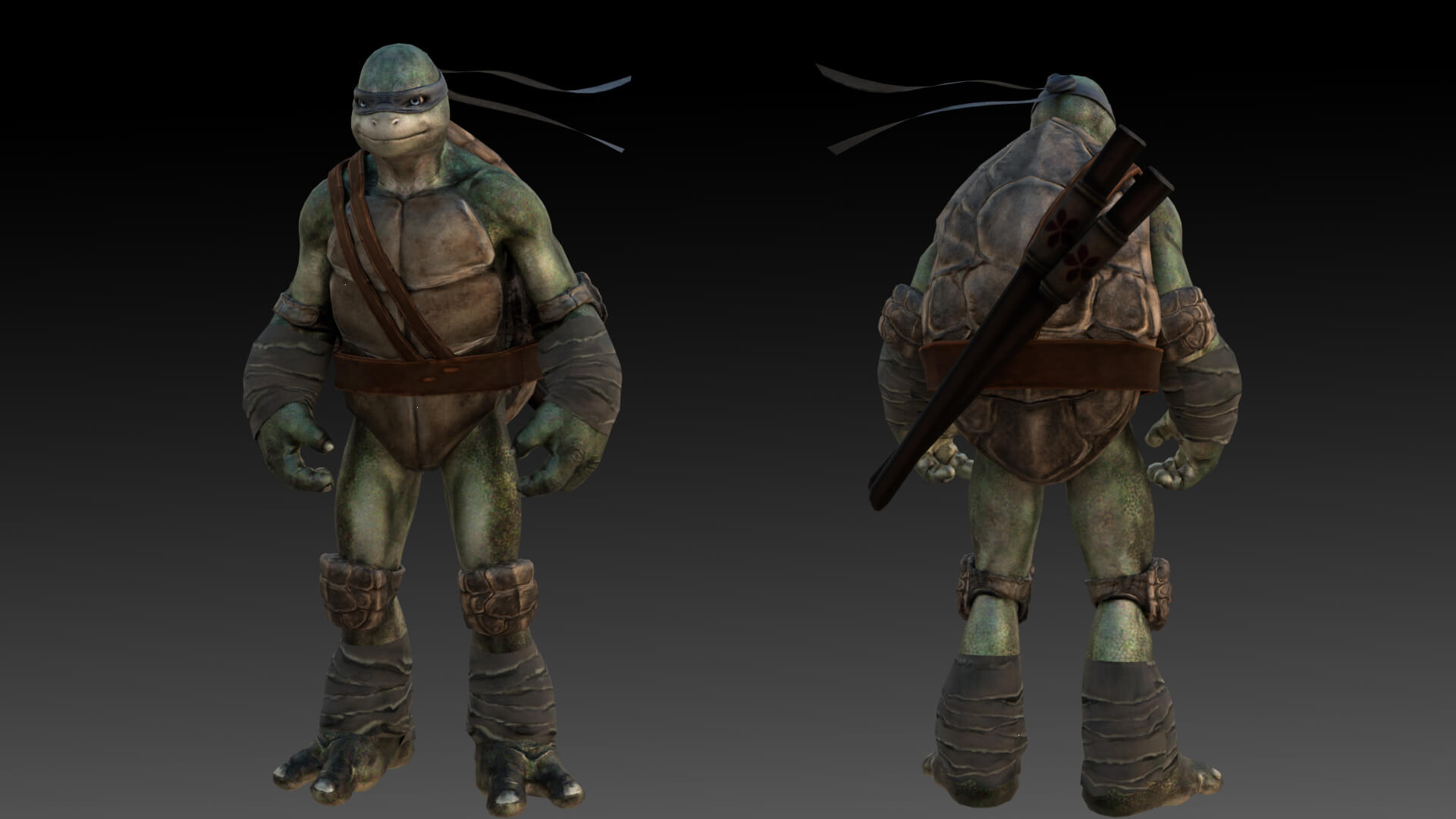 Leonardo TMNT 3D Model High Quality Rigged by MustafaMohmmed