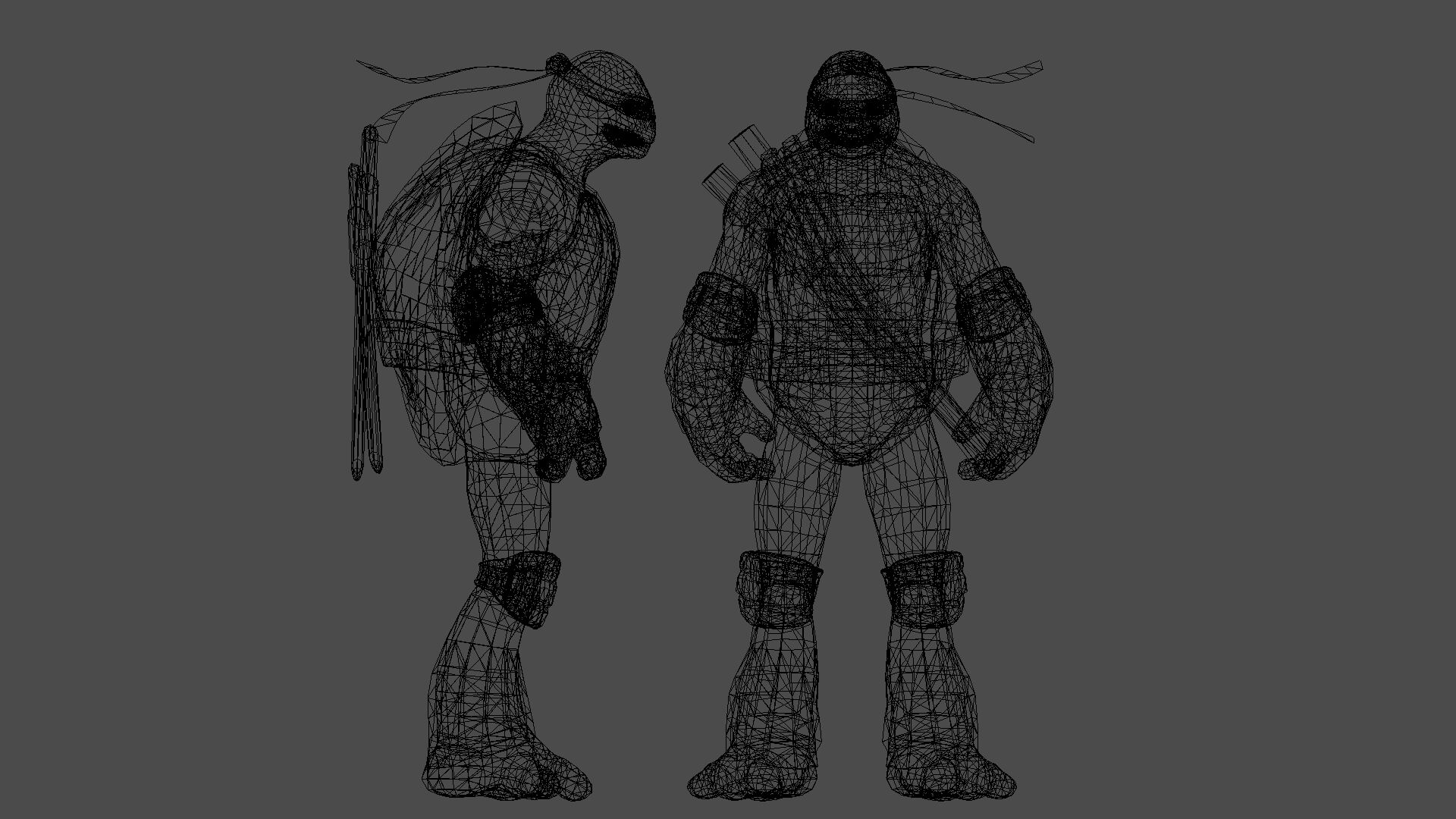 Teenage Mutant Ninja Turtles 3D Model Collection Rigged by MustafaMohmmed
