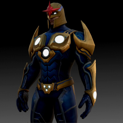 Marvel Nova Richard Rider 3D Model Fully Rigged and Textured by ...
