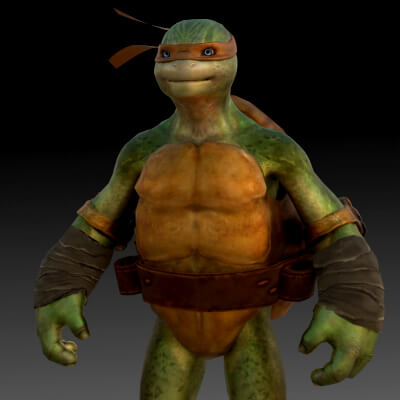 Michelangelo TMNT 3D Model High Quality Rigged by MustafaMohmmed