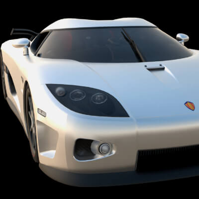 Realistic White Koenigsegg Hypercar 3D Model High Detail by MustafaMohmmed