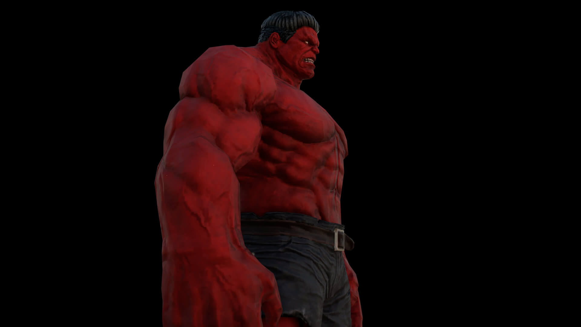 Red Hulk High Quality Detailed Character for Games Animation - 3D Model ...