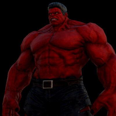 Red Hulk High Quality Detailed Character for Games Animation - 3D Model ...