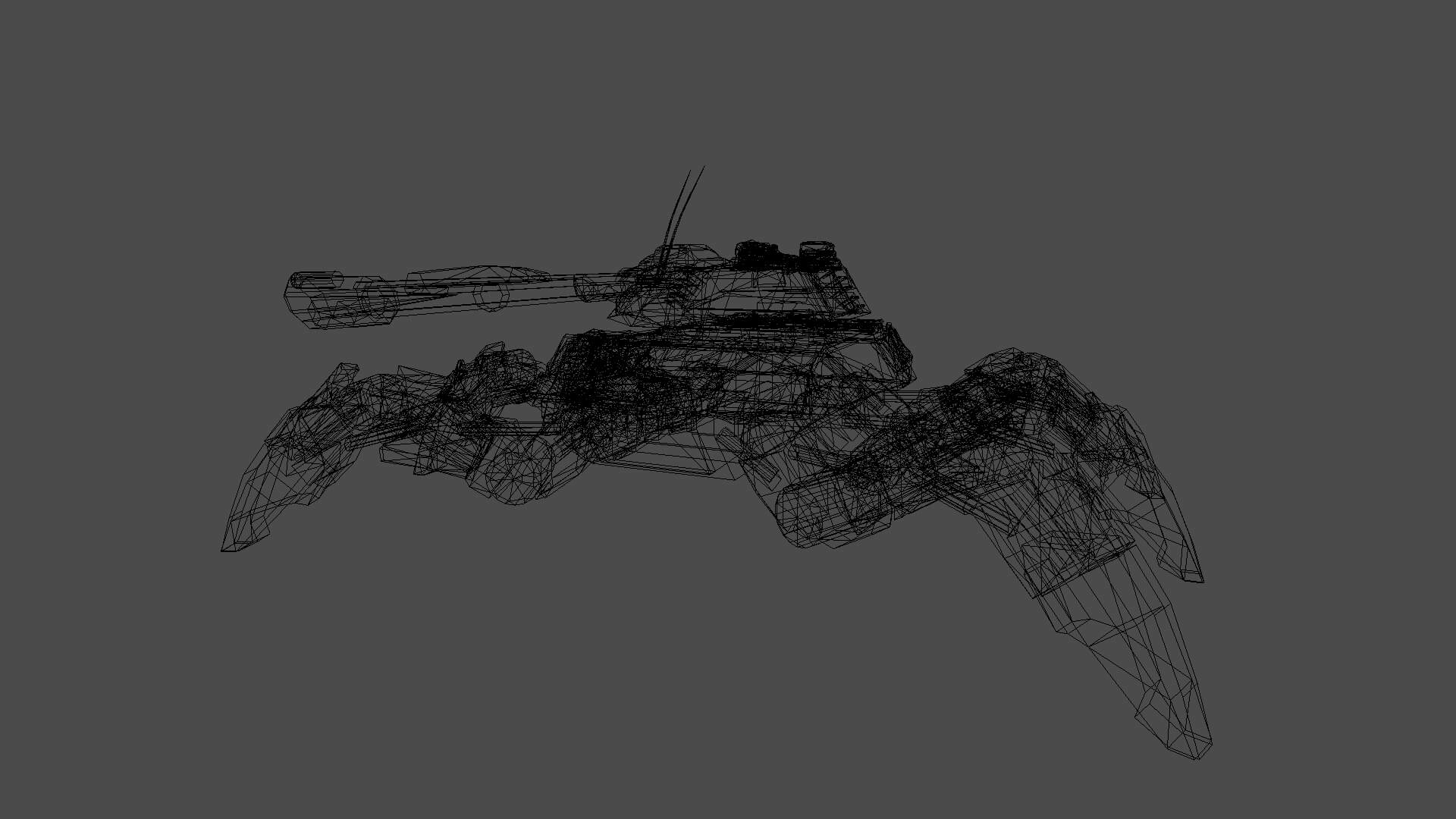 Spider Legged Tank 3D Model Futuristic Mecha Vehicle by MustafaMohmmed