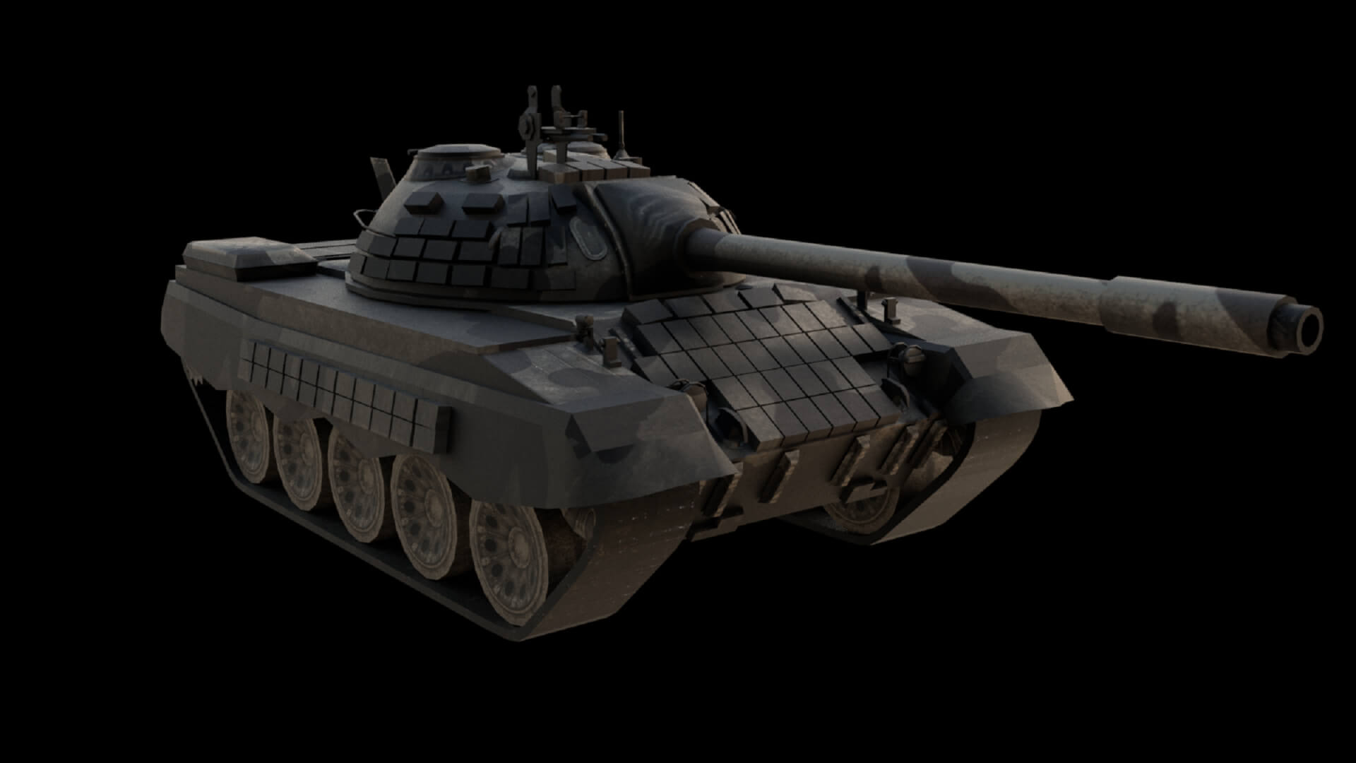 T55 Tank 3D Model BF3 Style High Quality PBR Textured Game R by ...