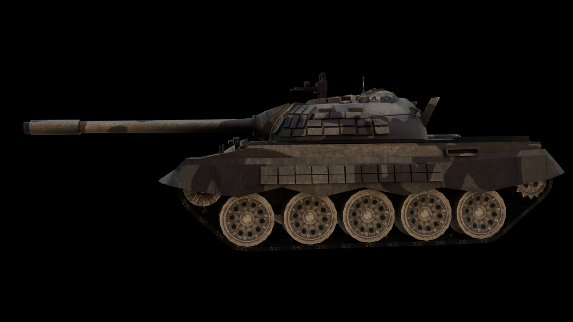 T55 Tank 3D Model BF3 Style High Quality PBR Textured Game R by ...