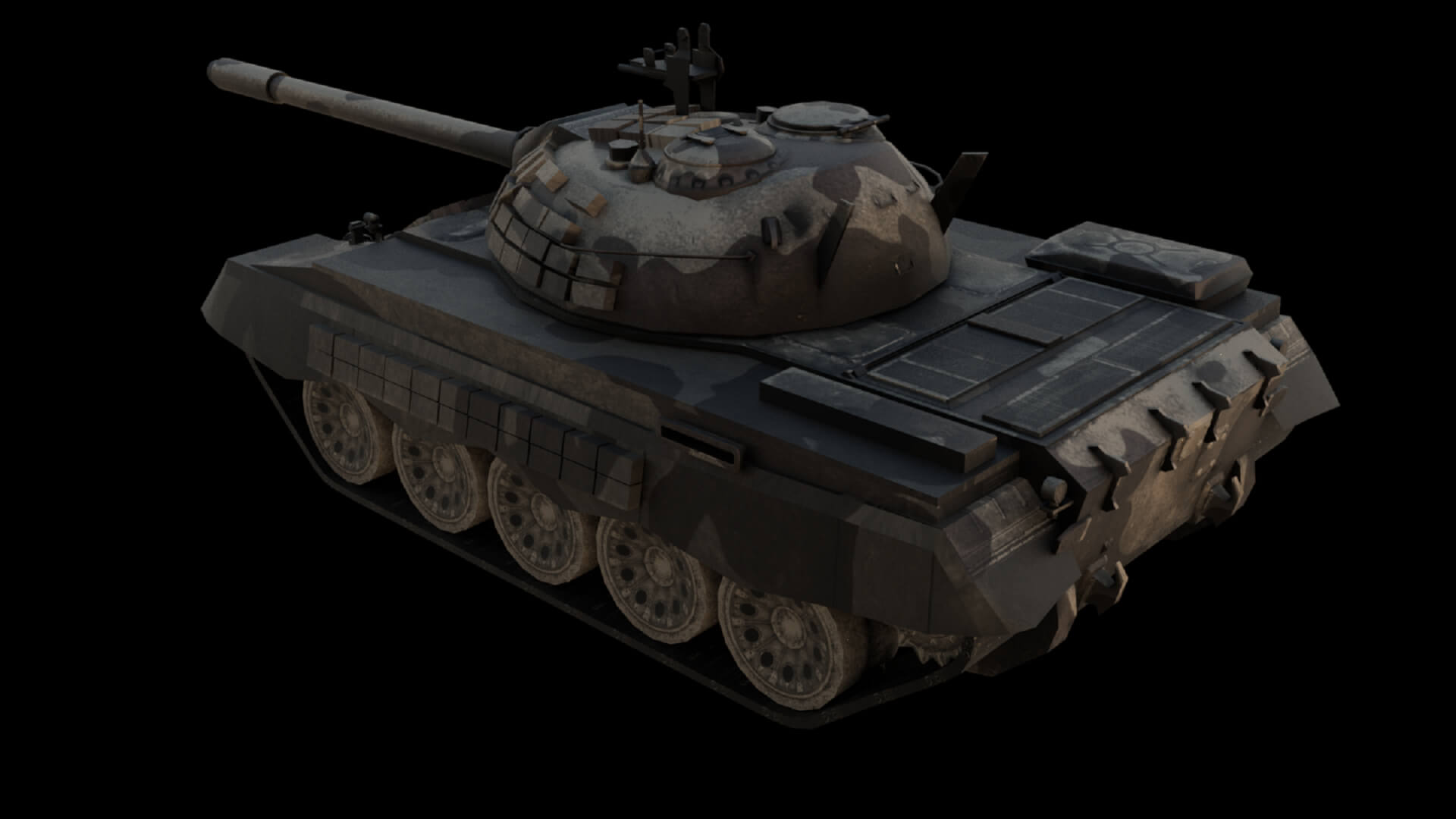 T55 Tank 3D Model BF3 Style High Quality PBR Textured Game R by ...