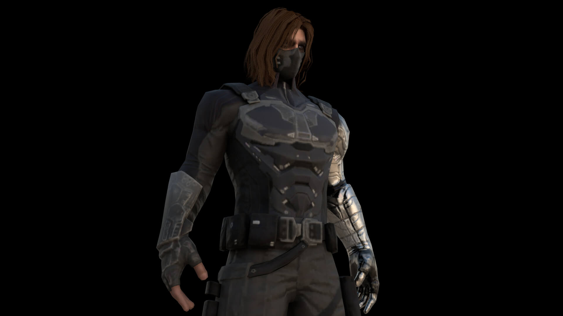 Winter Soldier 3D Model Rigged PBR Textured Game-Ready by MustafaMohmmed