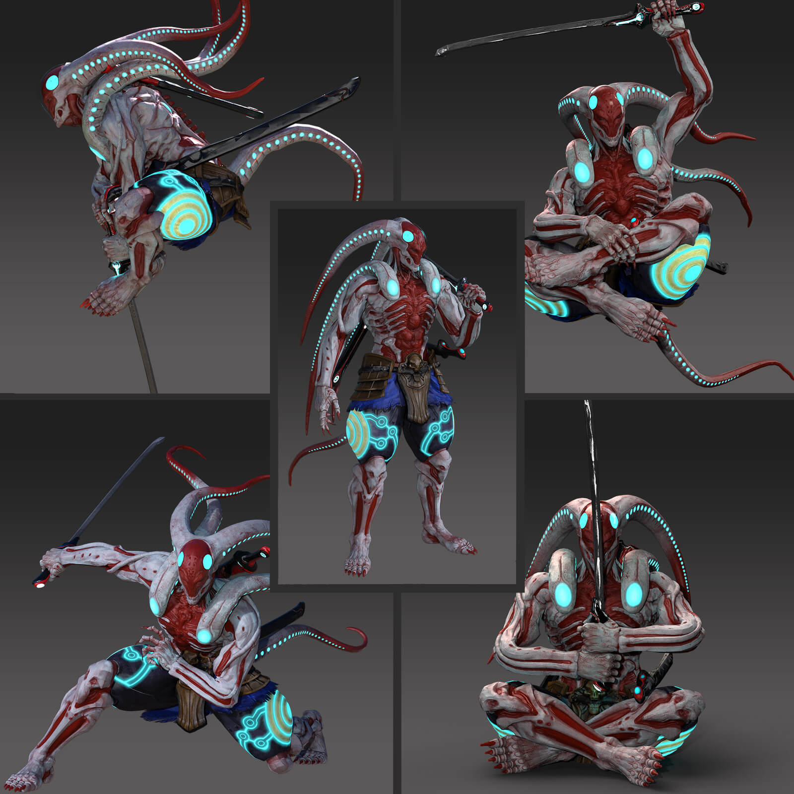 5 Poses for Yoshimitsu - Free Daz Content by Muwawya