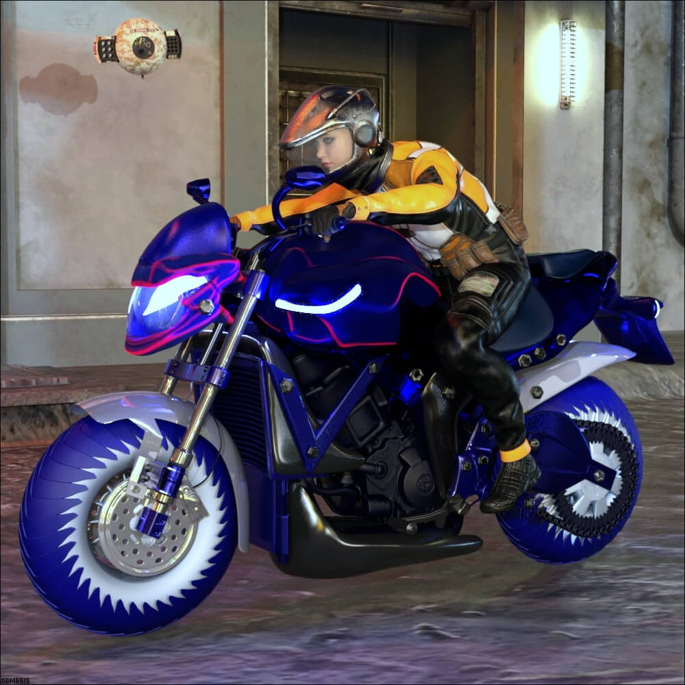 Fantasy Anime Motorcycle - Free Daz Content by Muwawya
