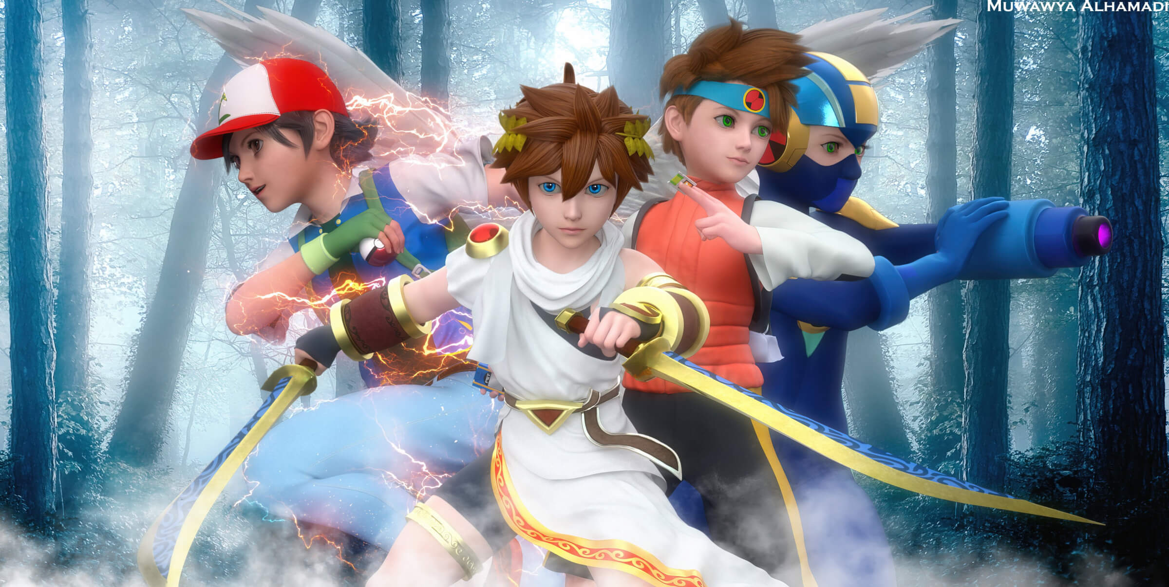 Super Smash Squad 3D Render, Digital Art by Muwawya