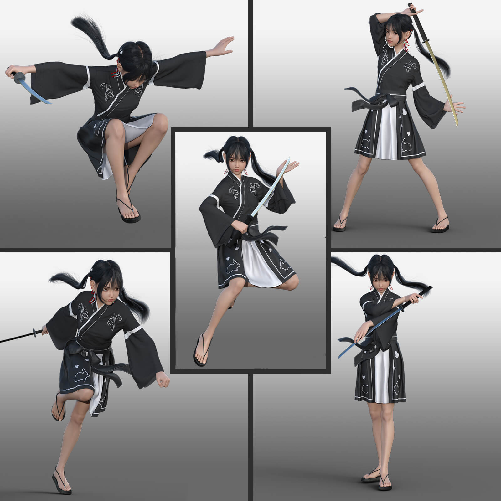 Katana Poses for G8F - Daz Content by Muwawya