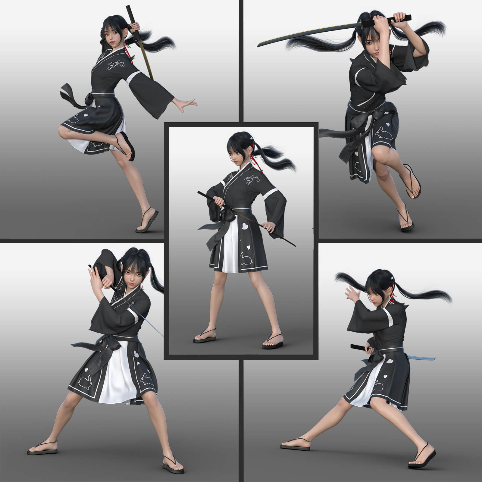 Katana Poses for G8F - Daz Content by Muwawya