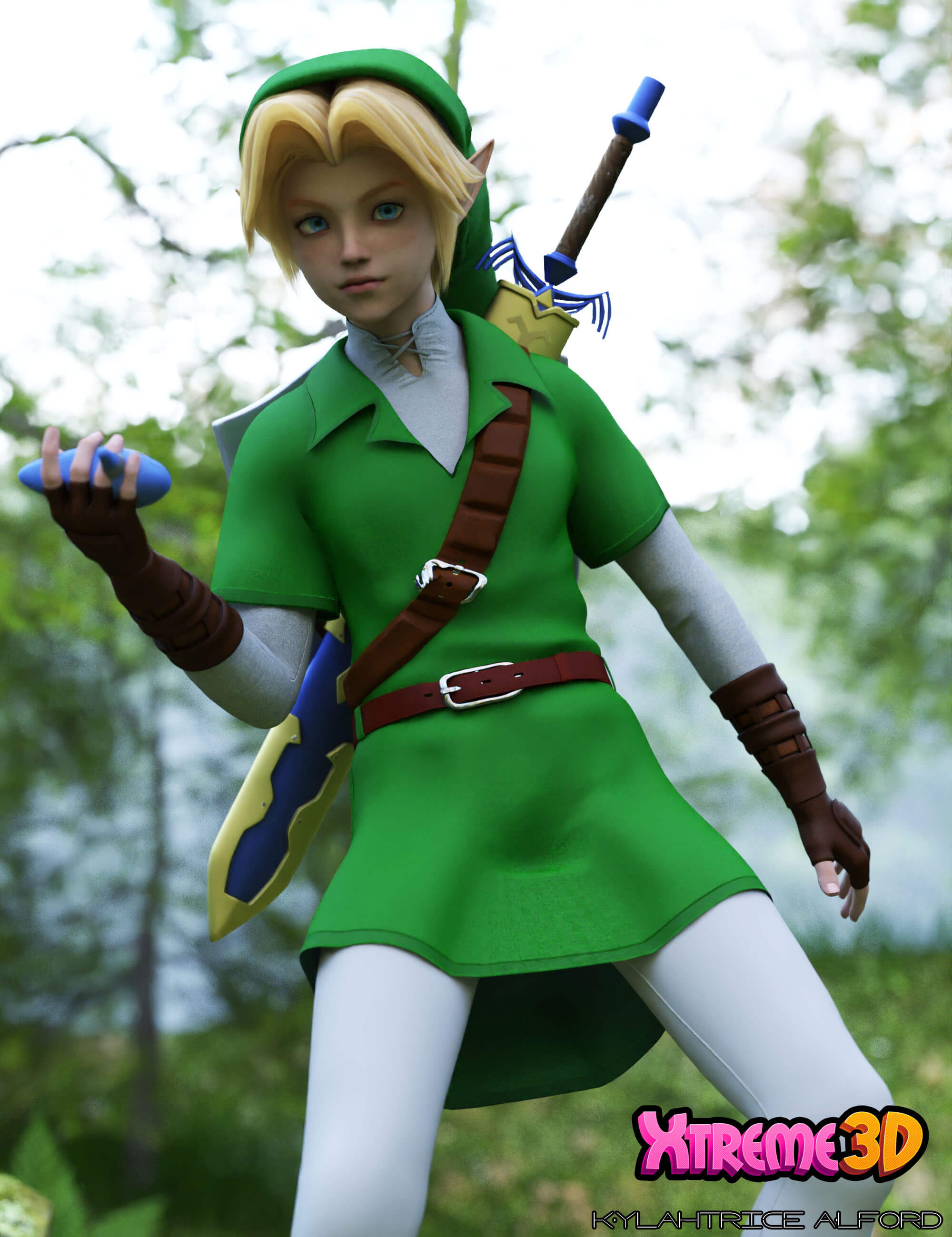 Link Ocarina of Time - Outfit and Hair G9 Daz Content by Muwawya