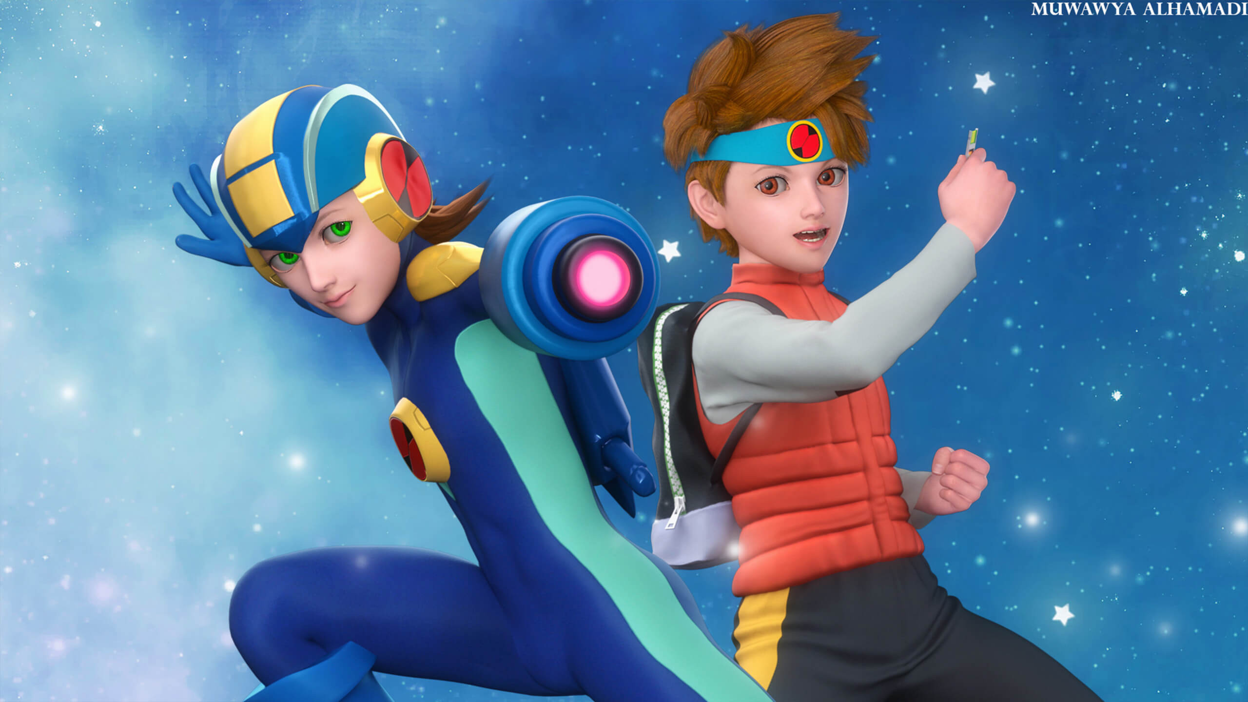 Mega Man Exe 3D Desktop HD Wallpaper