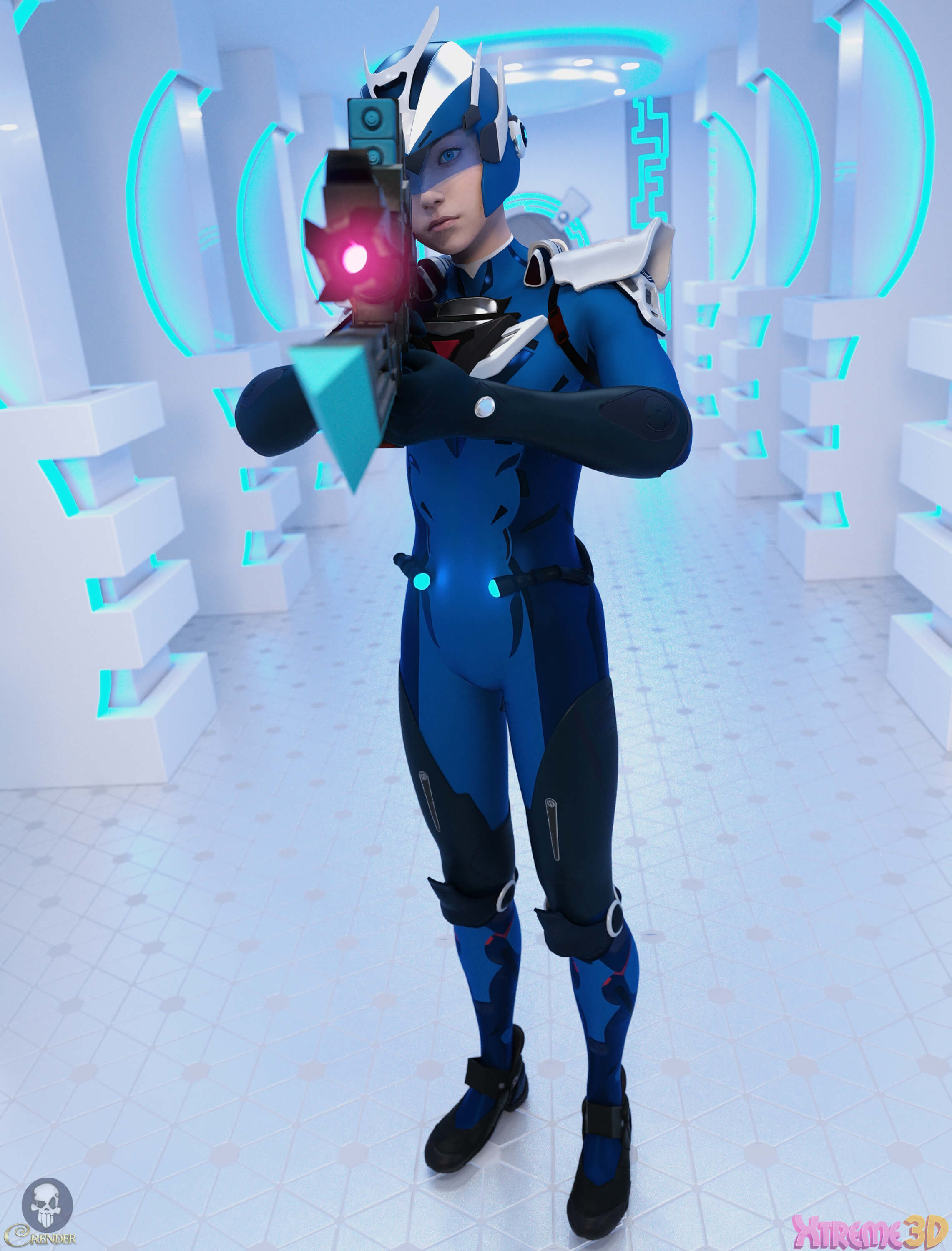 Mika Sci-Fi Bodysuit for G9 Daz Content by Muwawya