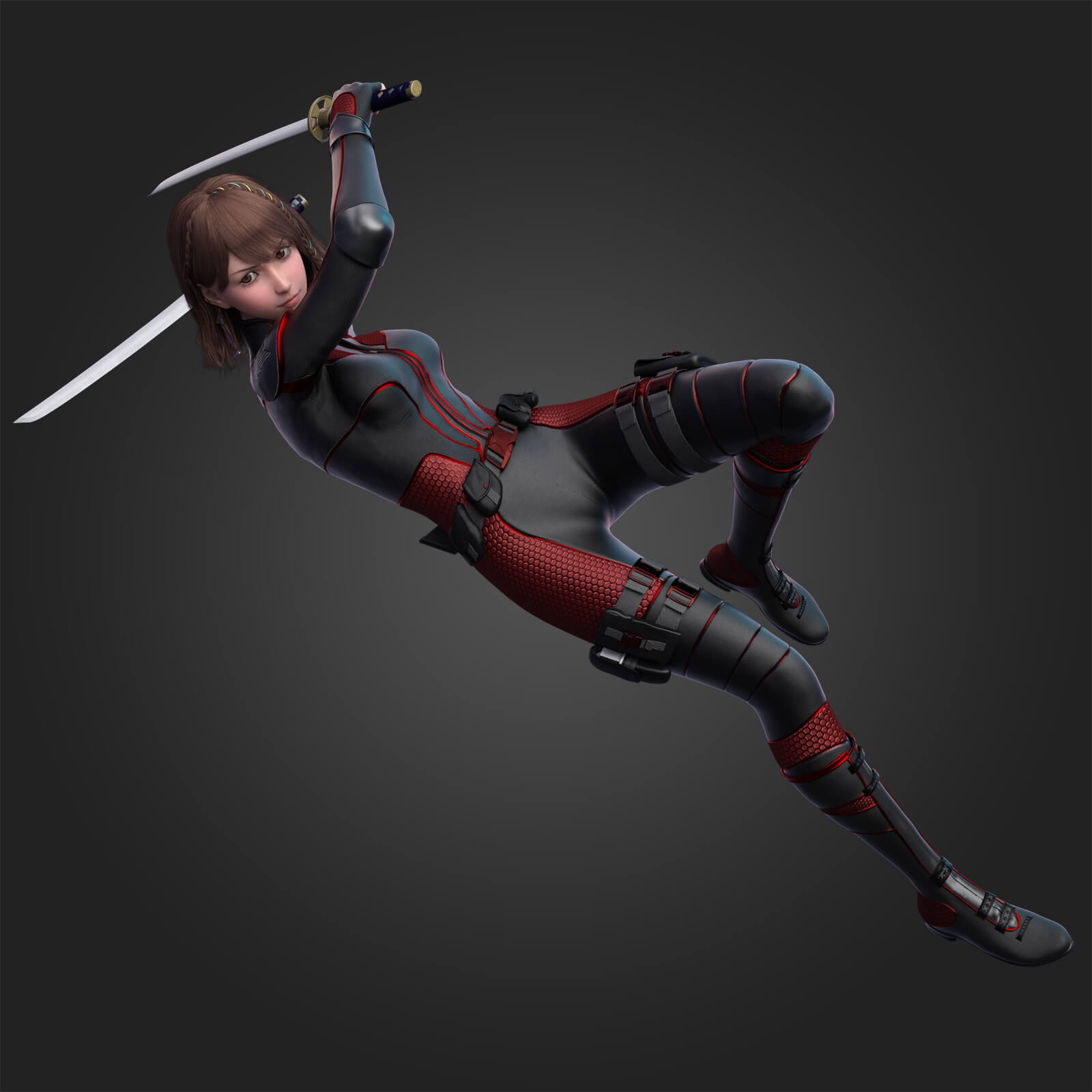 Ninja Assassin Outfit for G8F - Daz Content by Muwawya