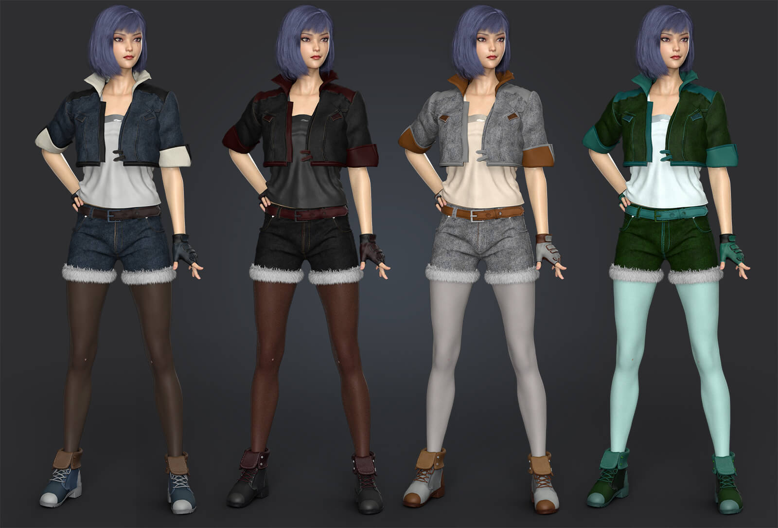 Skulls Cracker Outfit for G8F - Daz Content by Muwawya