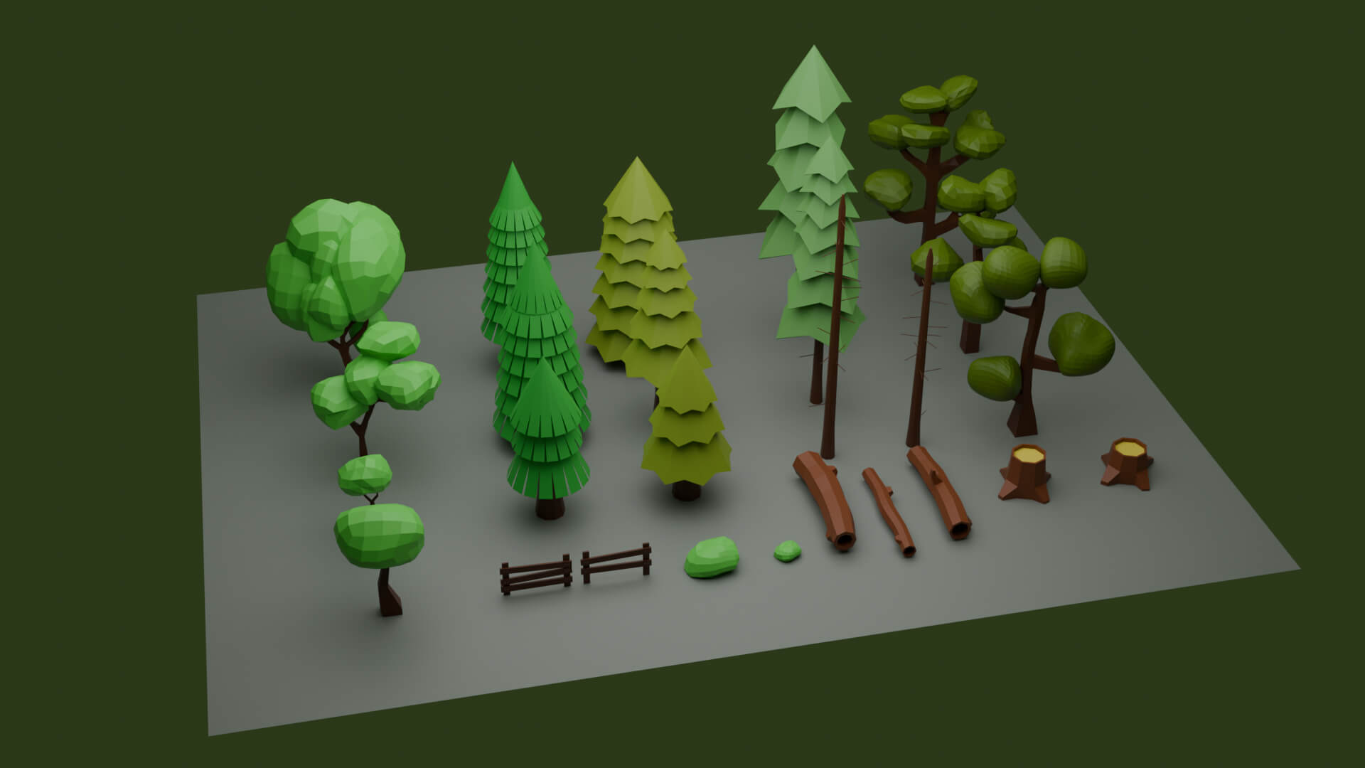 Low Poly Tree Pack Stylized Forest Environment - 3D Model by muzammilkhatri910