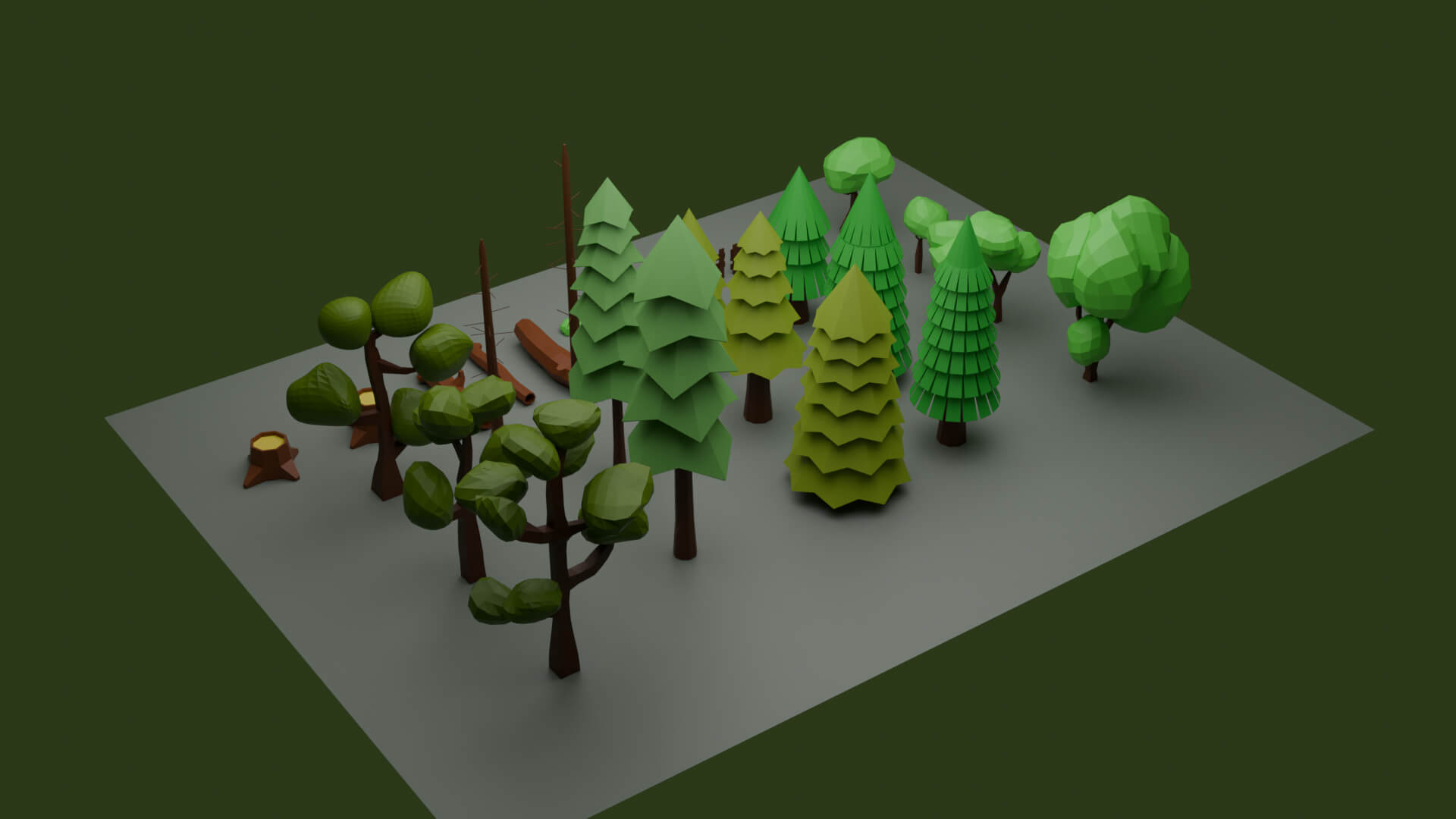 Low Poly Tree Pack Stylized Forest Environment - 3D Model by muzammilkhatri910