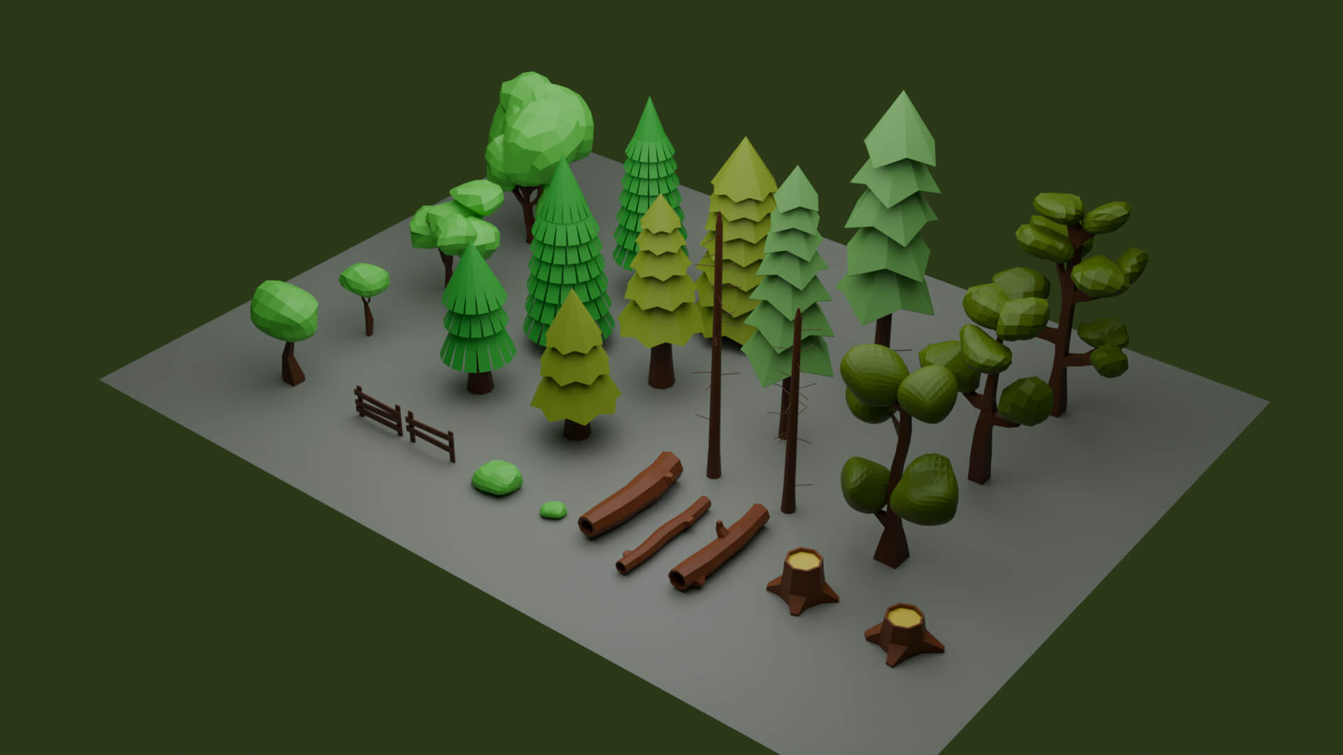 Low Poly Tree Pack Stylized Forest Environment - 3D Model by muzammilkhatri910