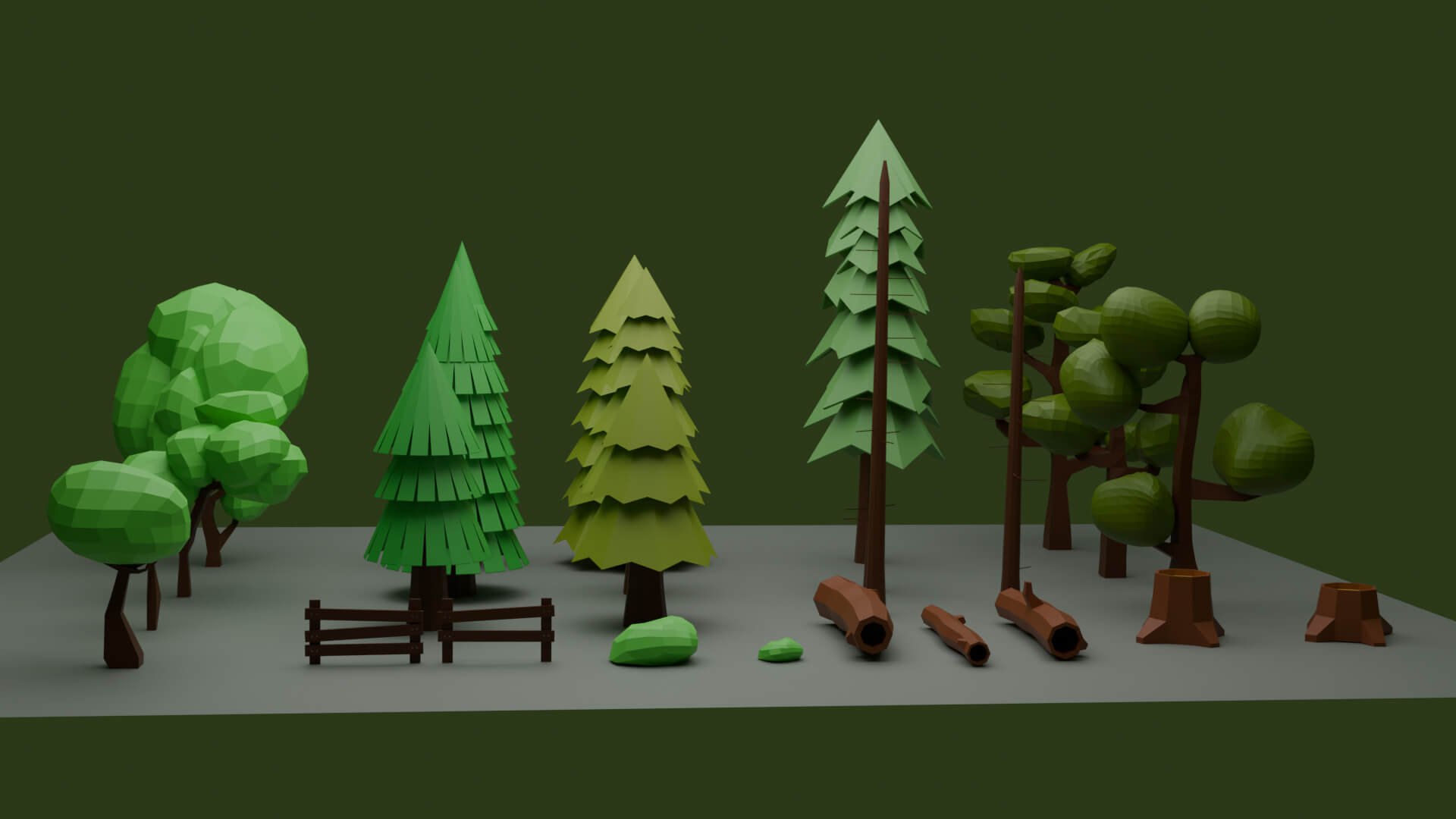 Low Poly Tree Pack Stylized Forest Environment - 3D Model by muzammilkhatri910
