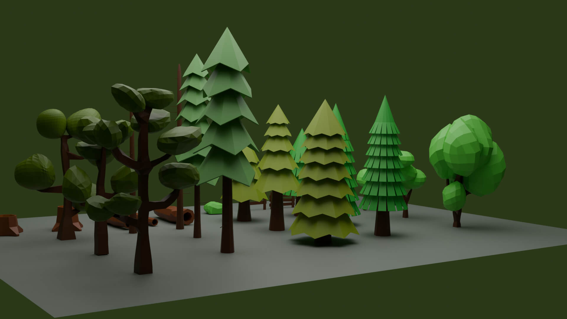 Low Poly Tree Pack Stylized Forest Environment - 3D Model by muzammilkhatri910