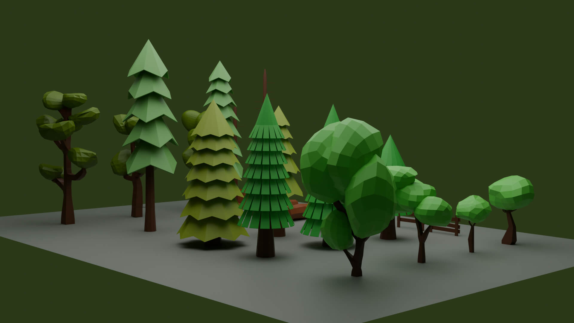 Low Poly Tree Pack Stylized Forest Environment - 3D Model by muzammilkhatri910