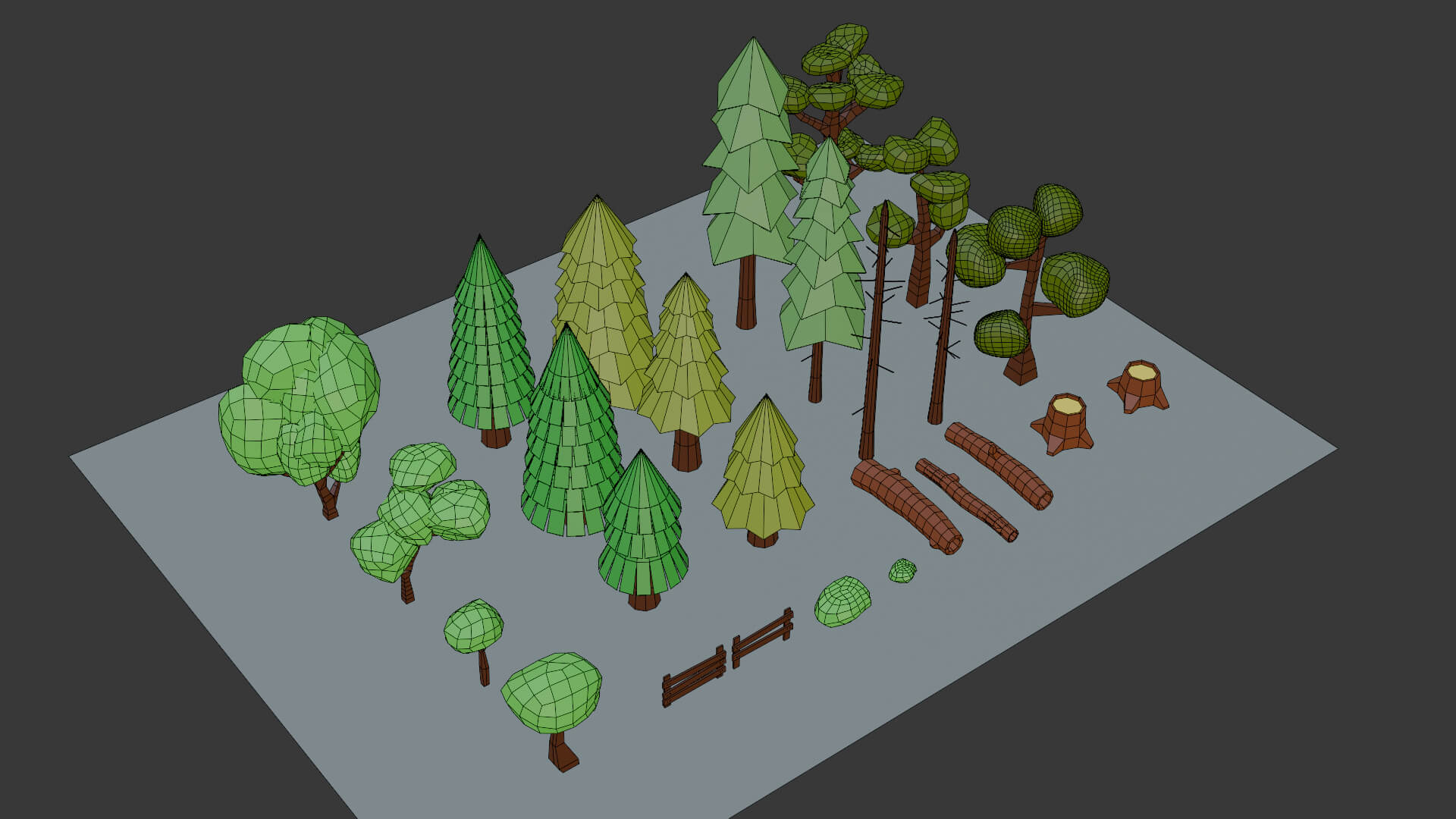 Low Poly Tree Pack Stylized Forest Environment - 3D Model by muzammilkhatri910