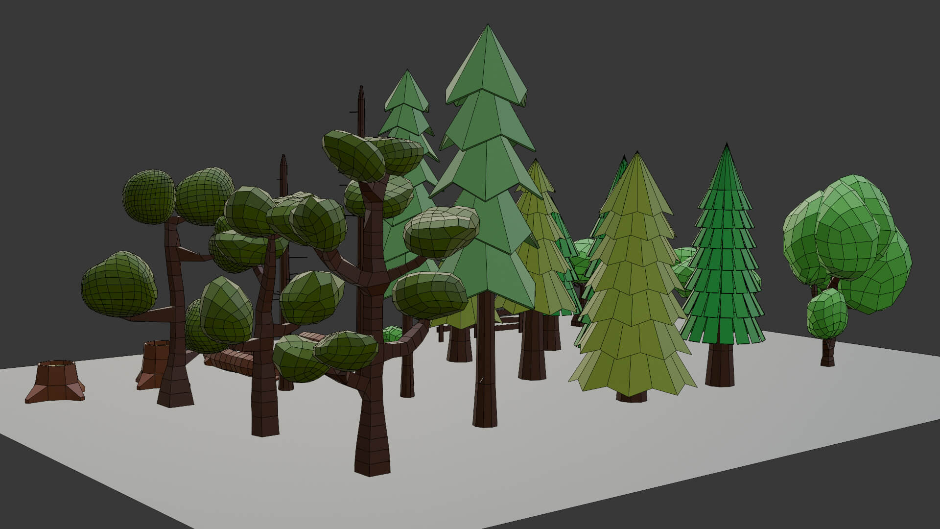 Low Poly Tree Pack Stylized Forest Environment - 3D Model by muzammilkhatri910
