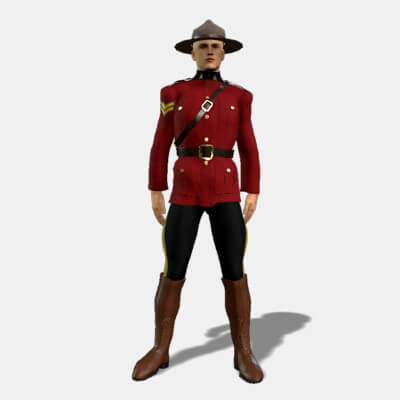 RCMP Officer Realistic 3D Character by muzammilkhatri910