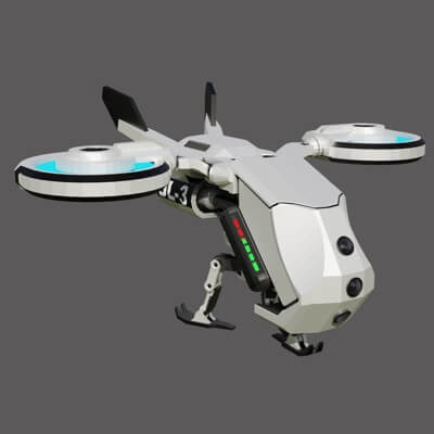 Mid Poly Models | Science Fiction | Drones | RenderHub