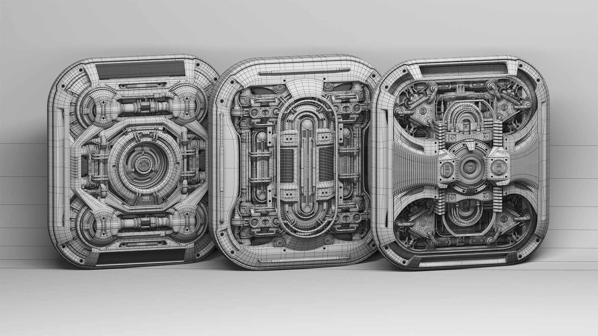 Sci-Fi Kitbash - Complex Spaceship Panels 3D Model by mykola1985