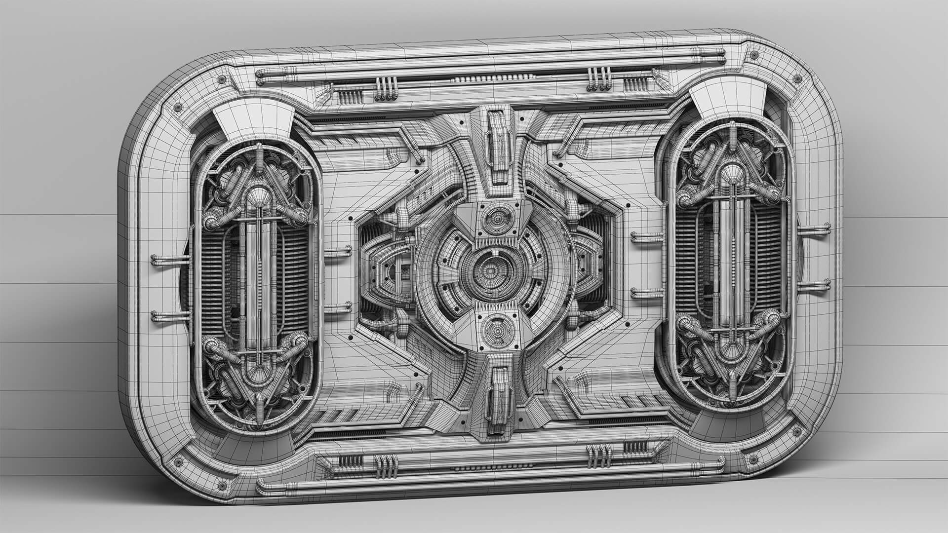 Sci-Fi Kitbash Mega Elements - Advanced Futuristic Walls 3D Model by ...