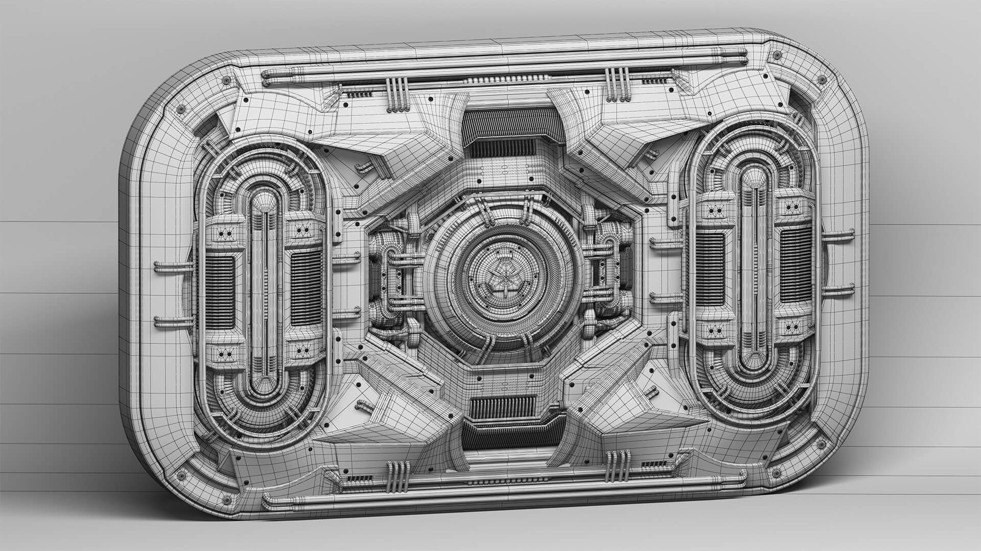 Sci-Fi Kitbash Mega Elements - Advanced Futuristic Walls 3D Model by mykola1985