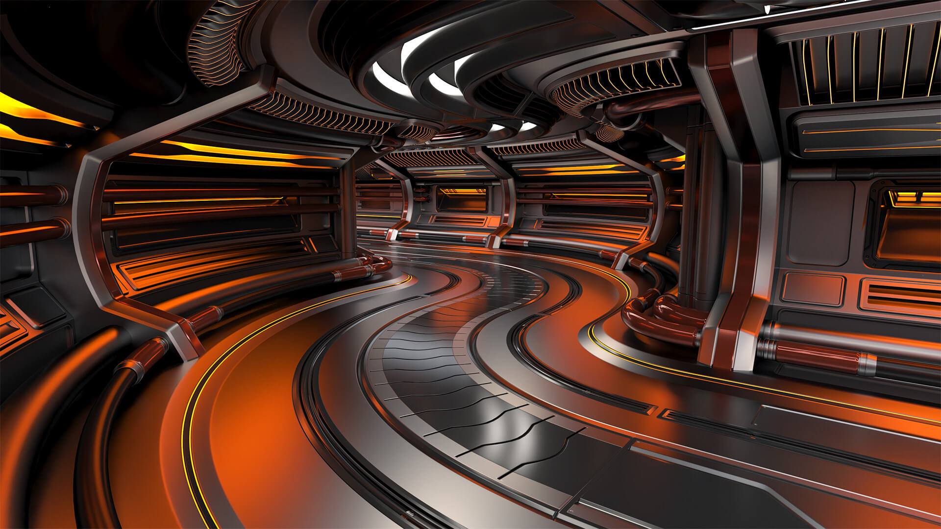 Sci-Fi Modular Corridor 3D Model by mykola1985