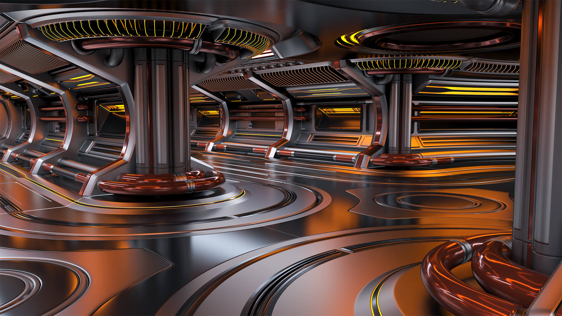 Sci-Fi Modular Corridor 3D Model by mykola1985