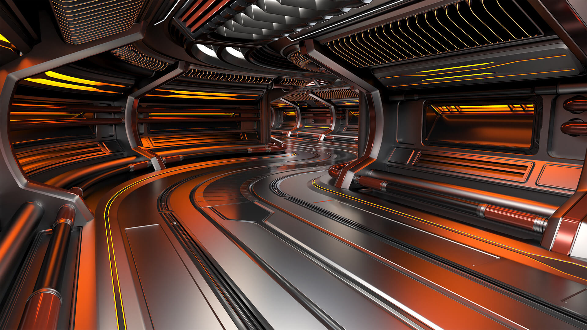 Sci-Fi Modular Corridor 3D Model by mykola1985