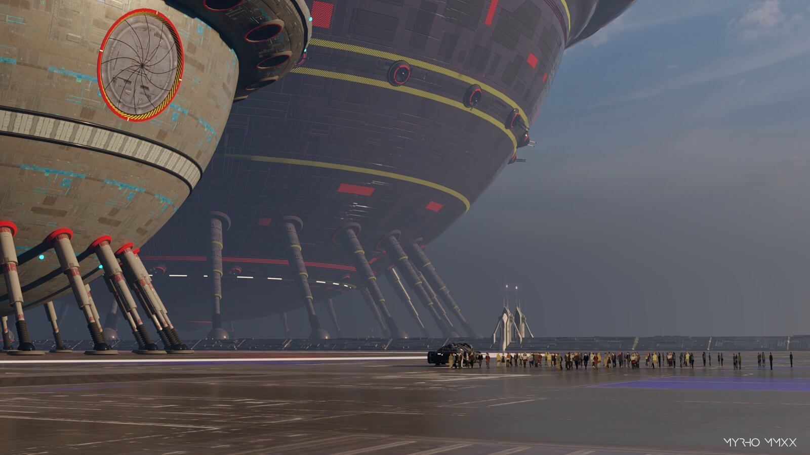 Spaceport 3D Render, Digital Art by MyRho