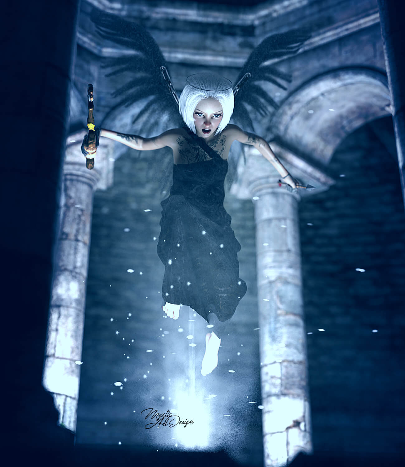 Angel -Wings Bundle for Genesis 8 Female Daz Content by MysticArtDesign