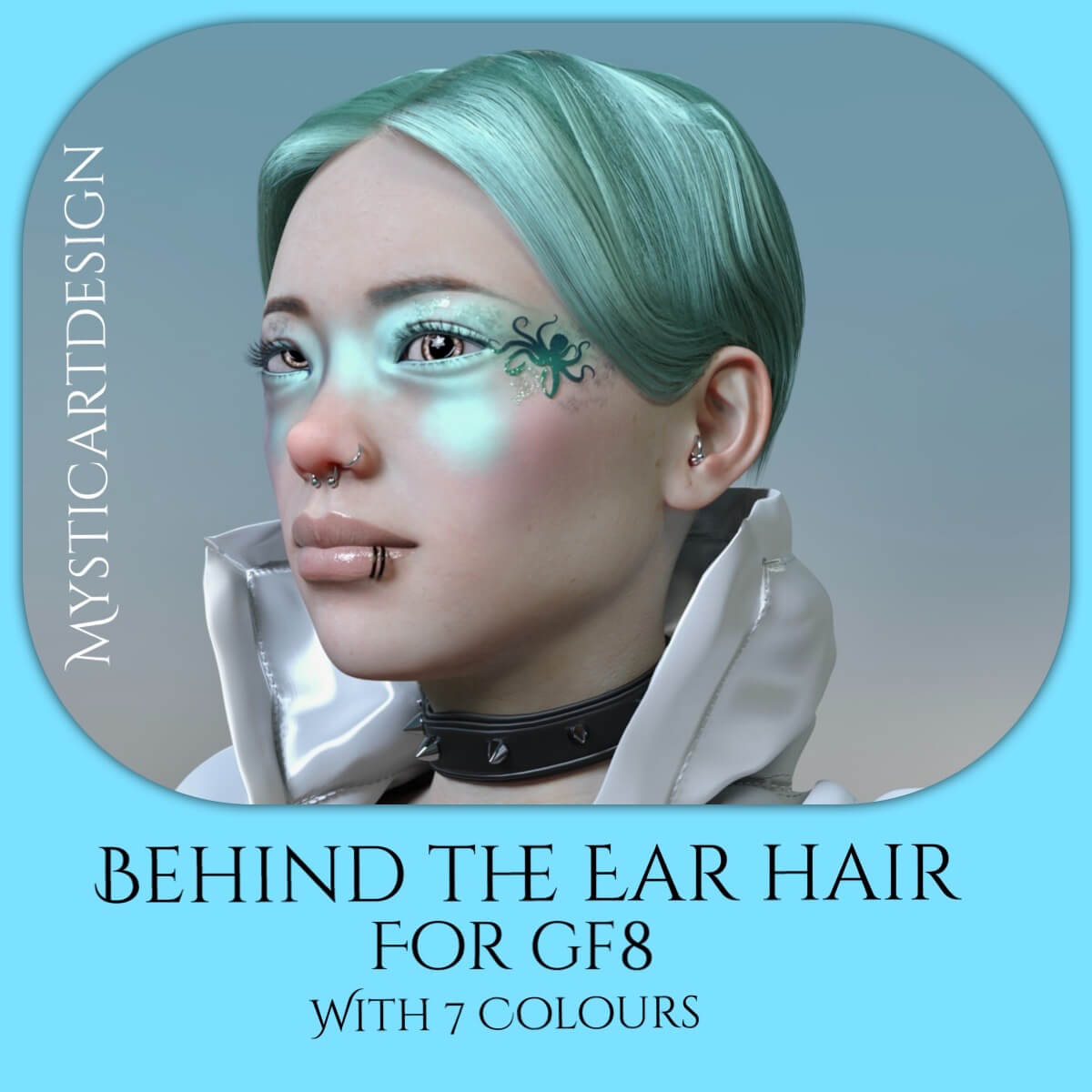 Behind Ear Hair for G8F - Free Daz Content by MysticArtDesign