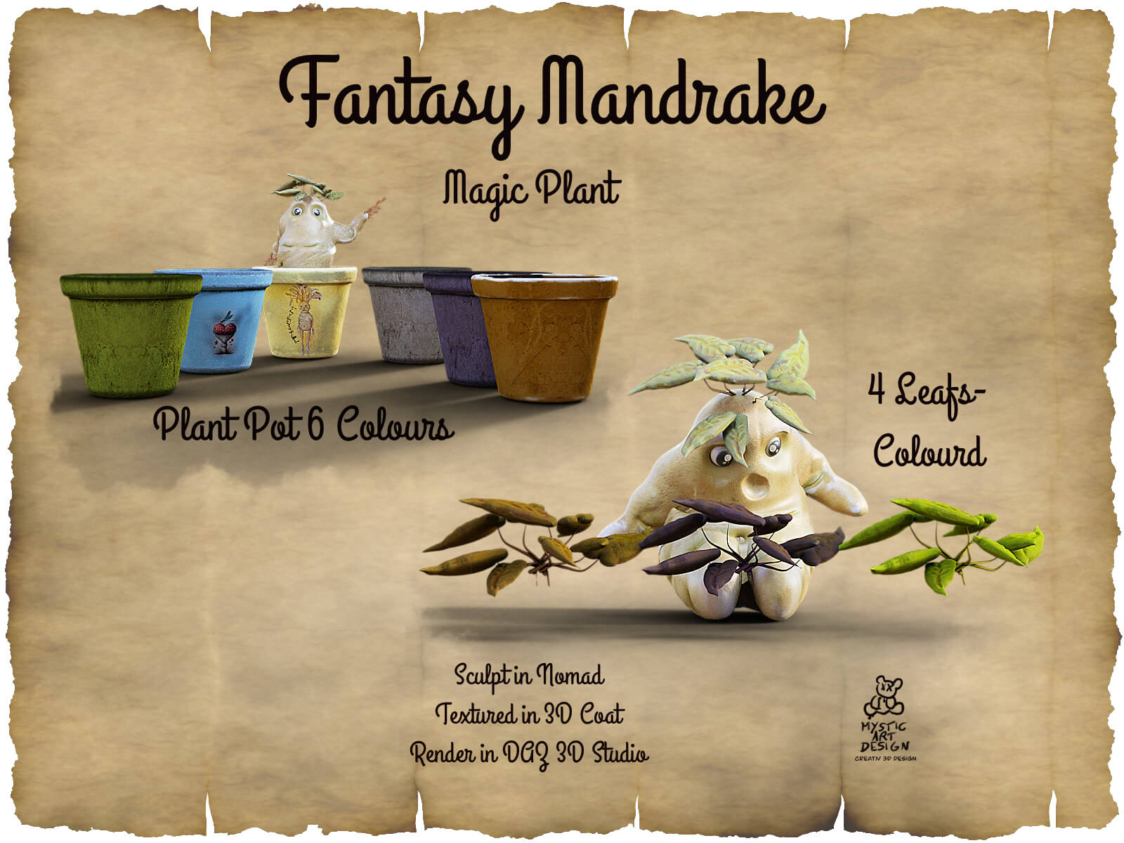 Fantasy Mandrake - Daz Content by MysticArtDesign