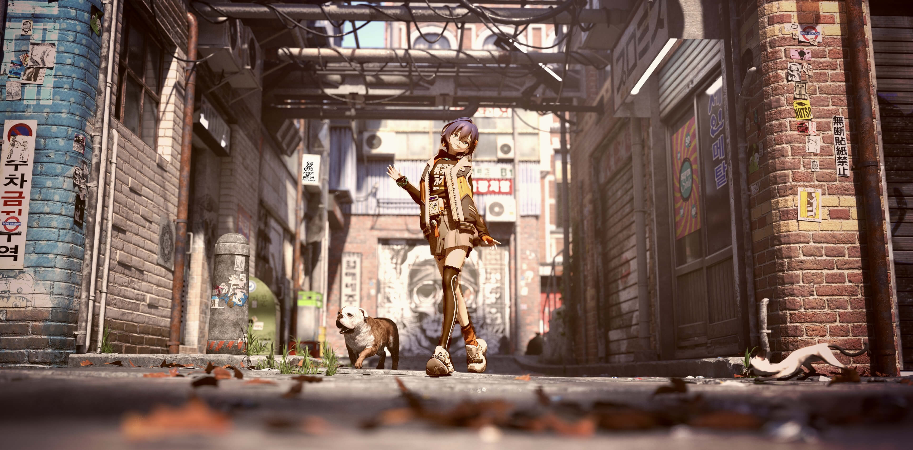 Anime Urban 3D Render, Digital Art by MysticArtDesign