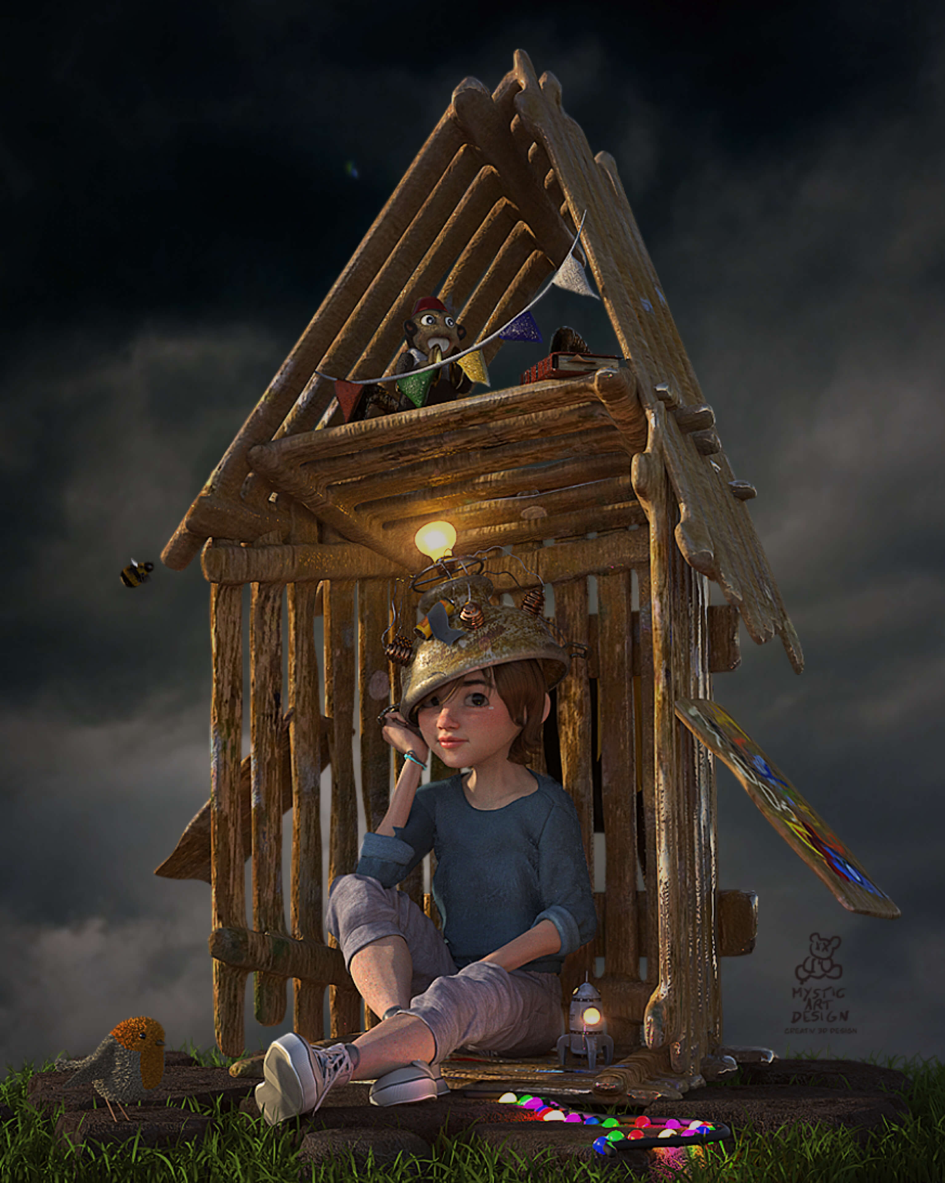 Another Childhood Fantasy 3D Render by MysticArtDesign