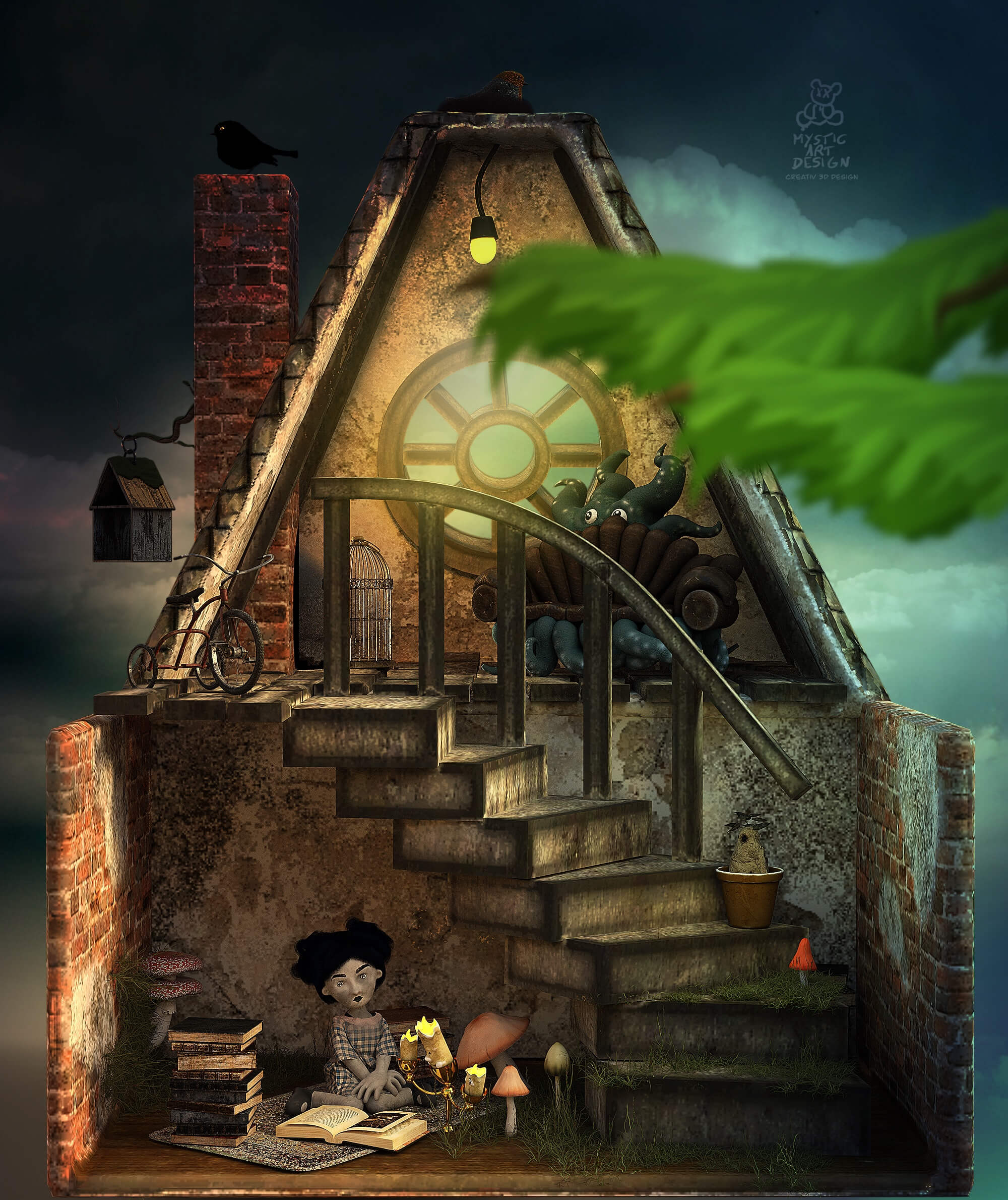 Another perchant slightly dark image 3D Render by MysticArtDesign