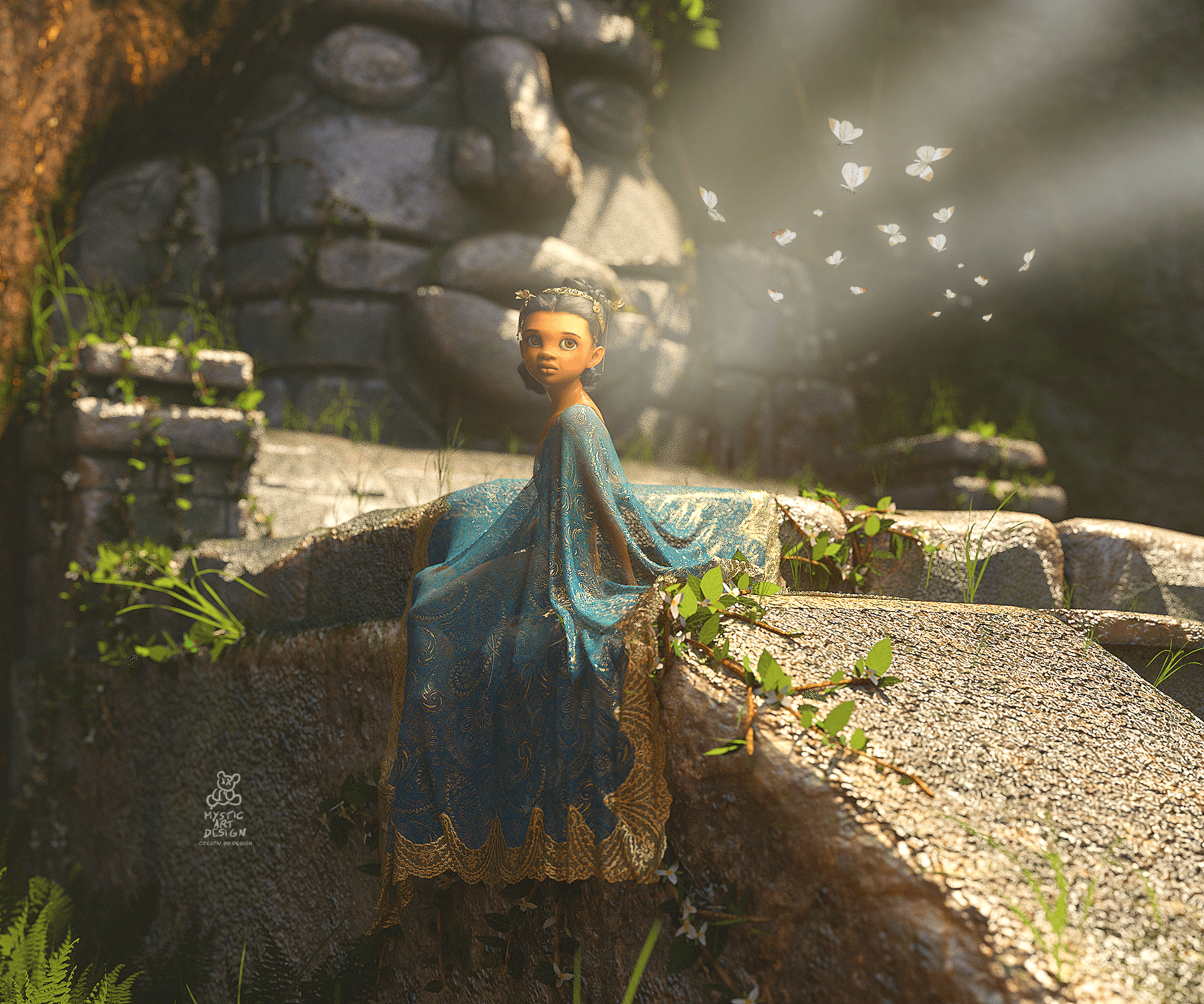 Aztec 3D Render, Digital Art by MysticArtDesign