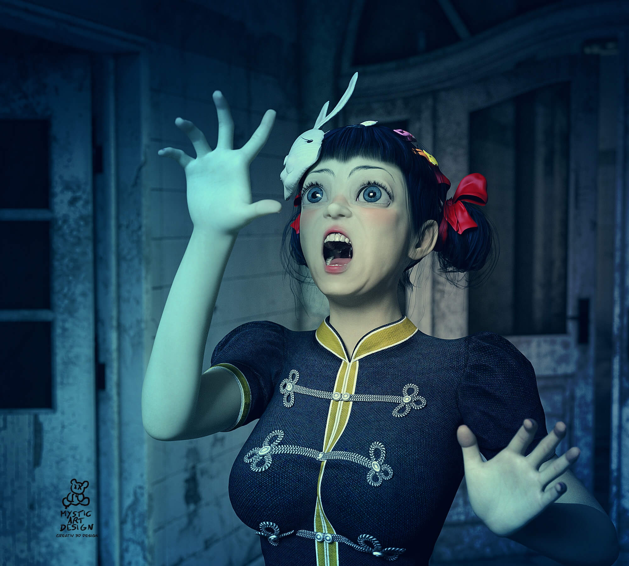 Bad Surprise 3D Render, Digital Art by MysticArtDesign