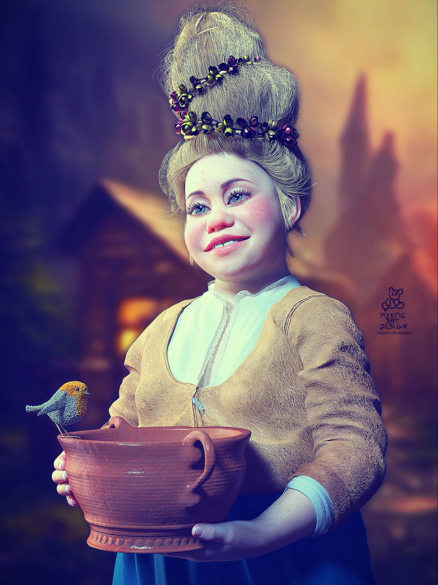 Bakshee portrait 3D Render, Digital Art by MysticArtDesign