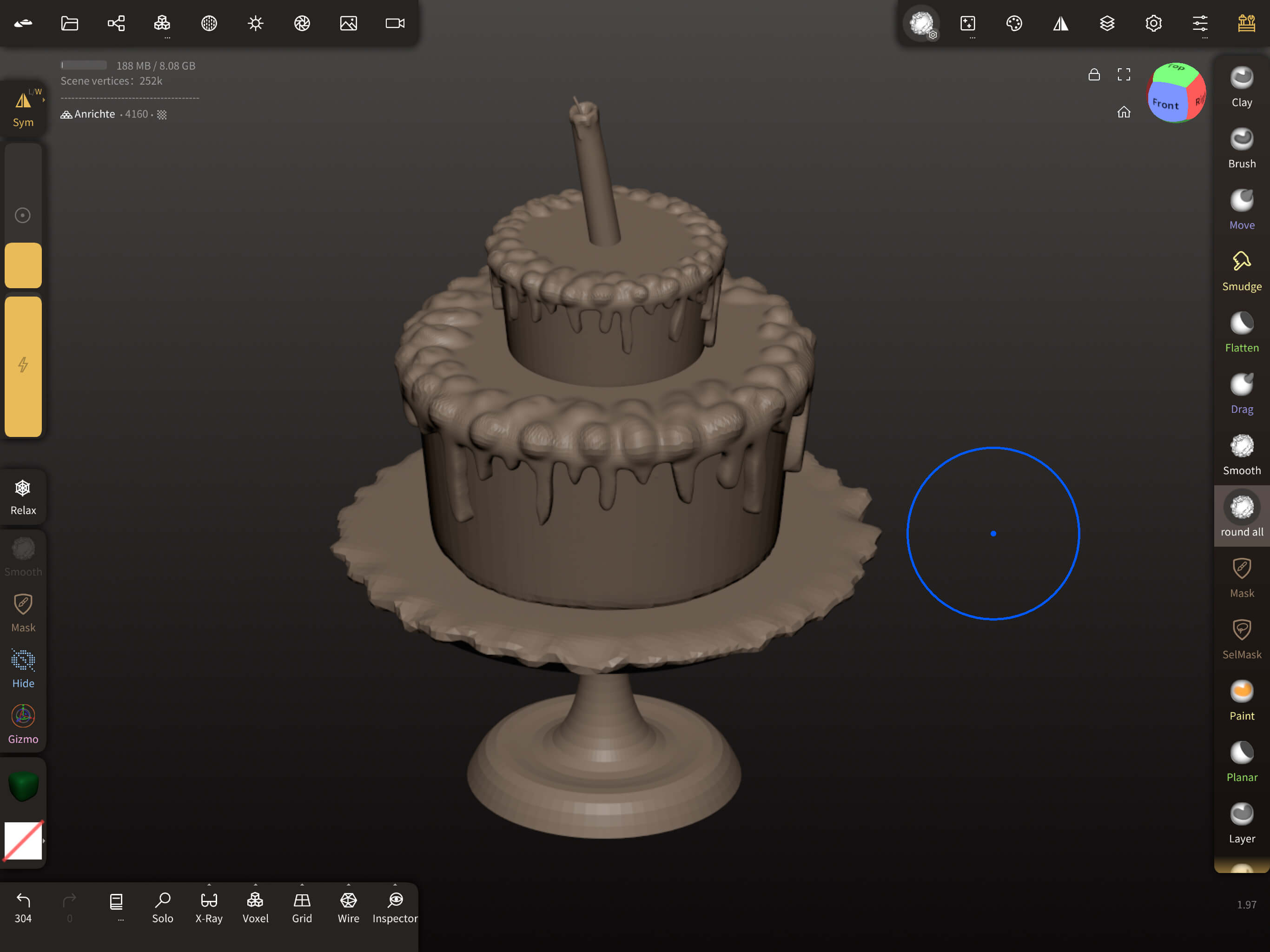 Birthday Cake 3D Render, Digital Art by MysticArtDesign